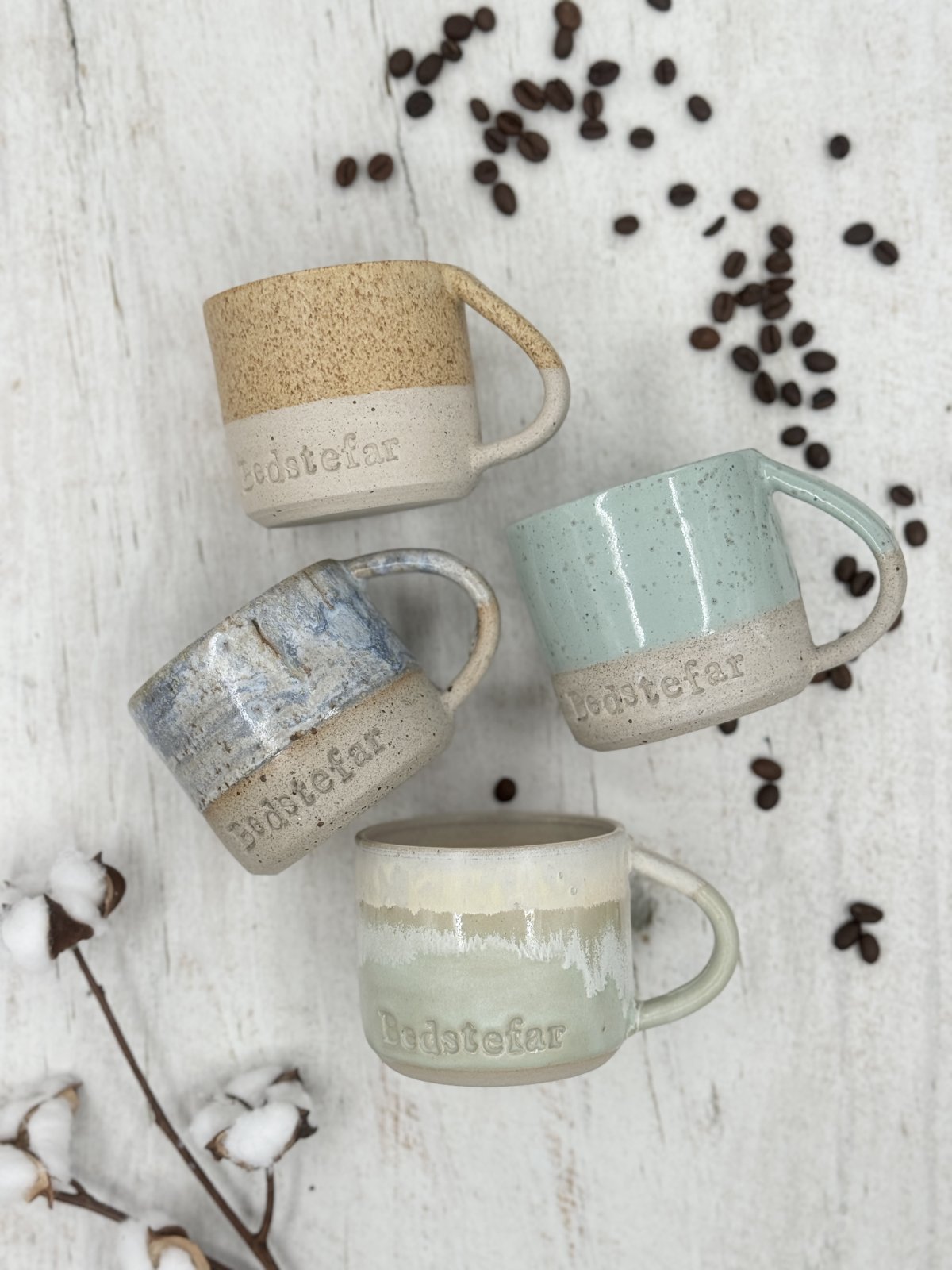 BEDSTEFAR - Krus og kopper med tekst - rokeramik.dk